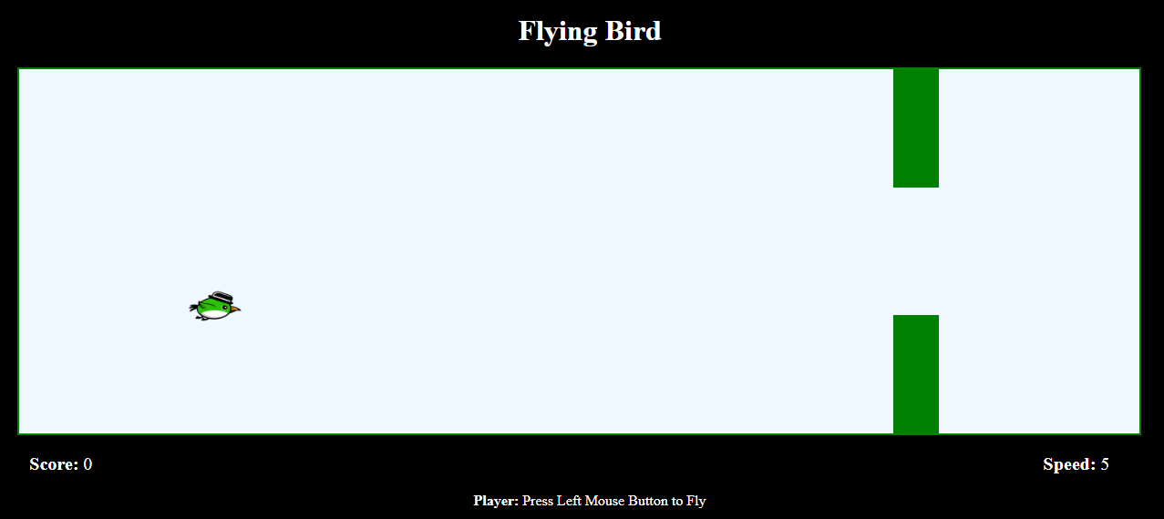Simple Flying Bird Game In Javascript Free Source Code Sourcecodester